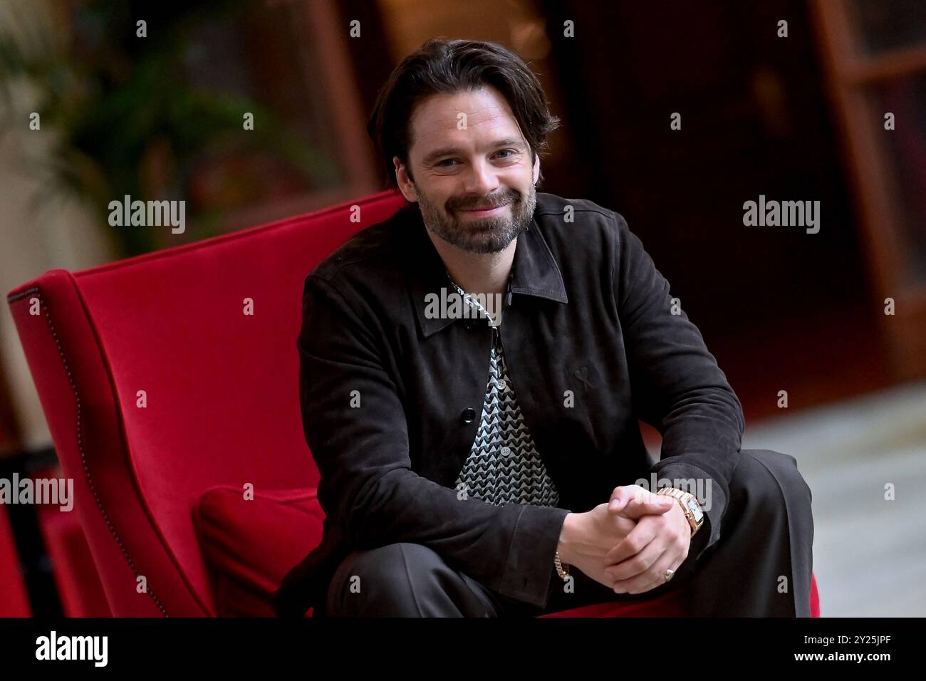 Sebastian Stan during A Different Man photocall the 50th Deauville ...