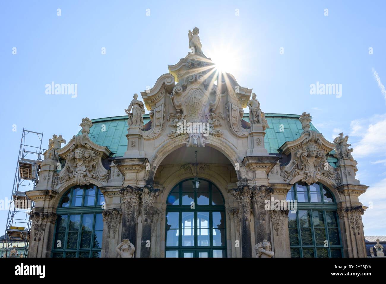 The Zwinger palace complex with gardens, one of the most important ...