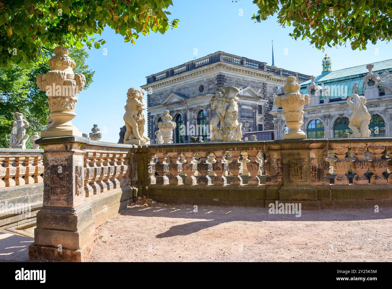 The Zwinger palace complex with gardens, one of the most important ...