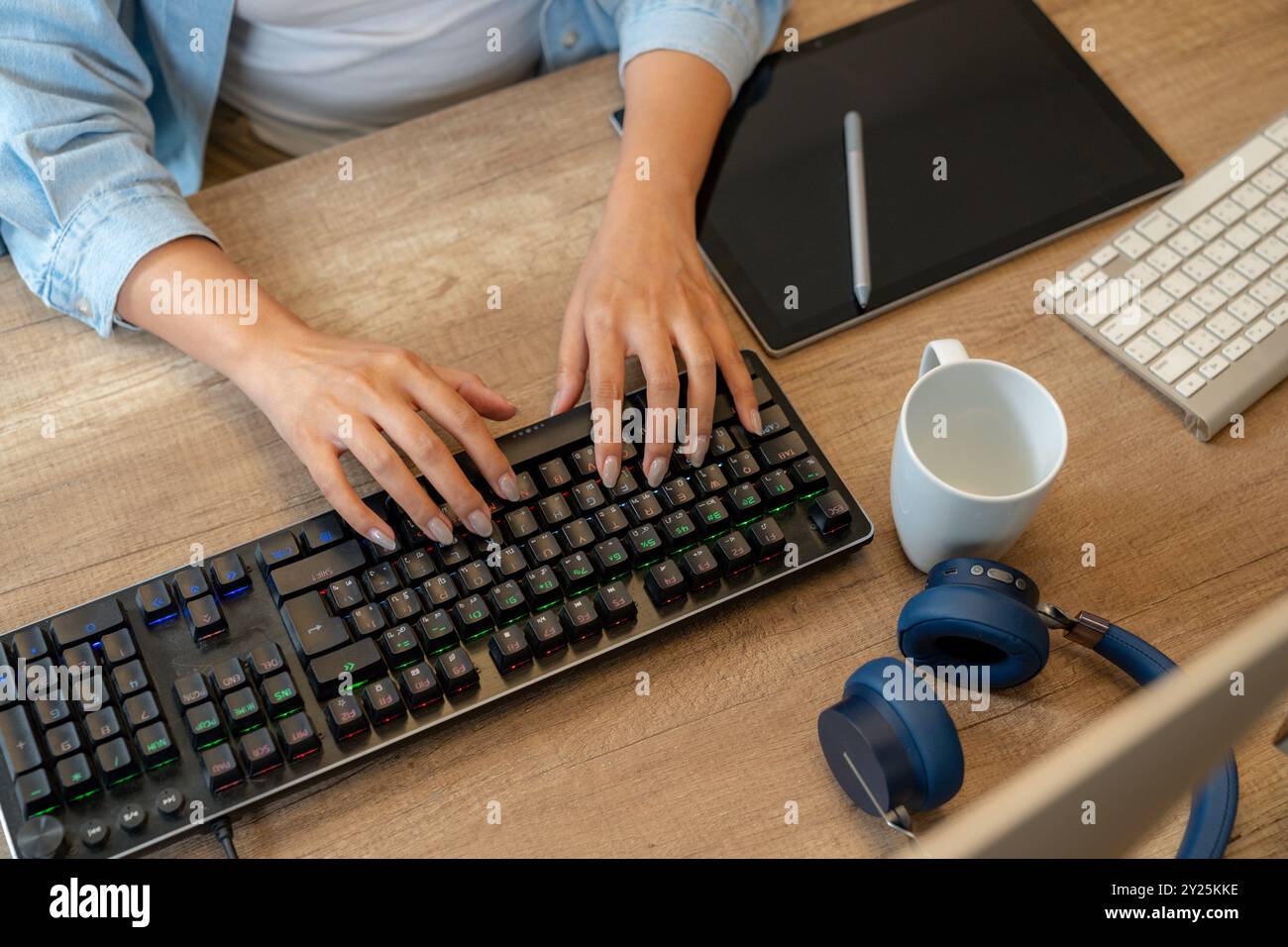 Womans hands surfing internet on hi-res stock photography and images ...