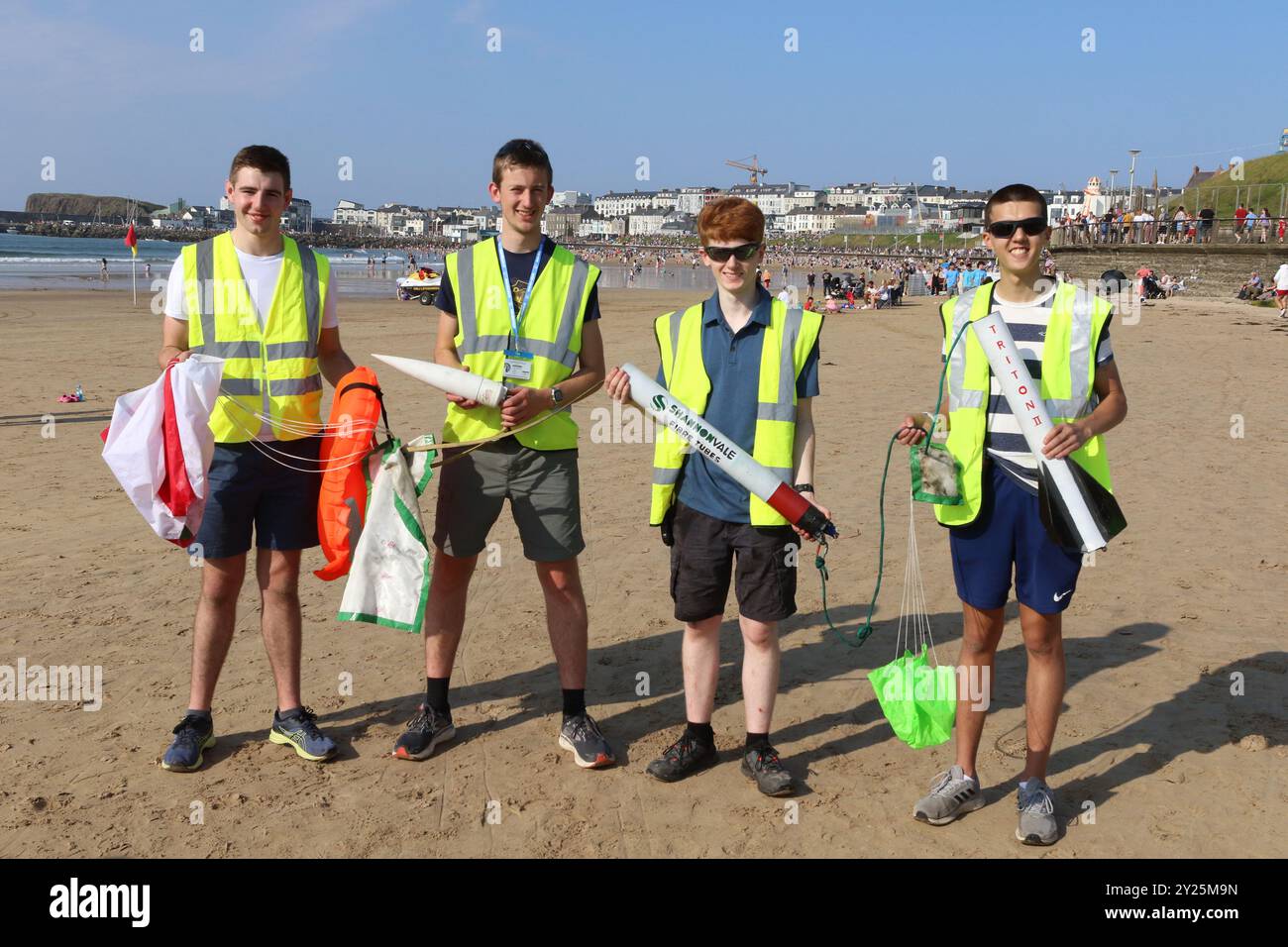 The Ulster Rocketry Team with their rocket Triton II after it's ...