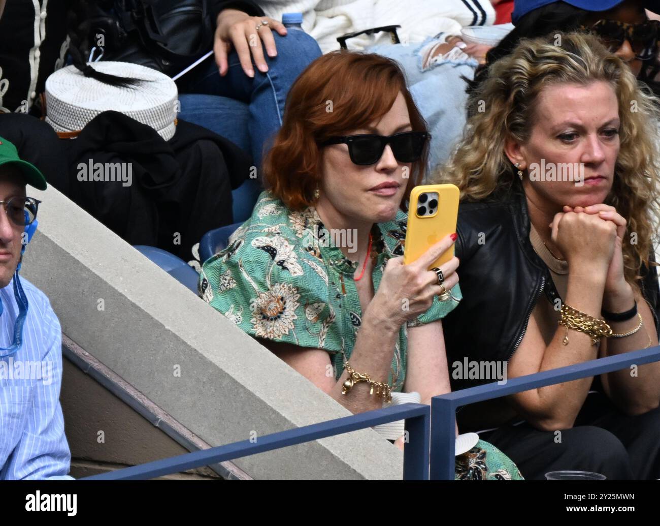 Flushing NY, USA. 08th Sep, 2024. Molly Ringwald is seen watching ...