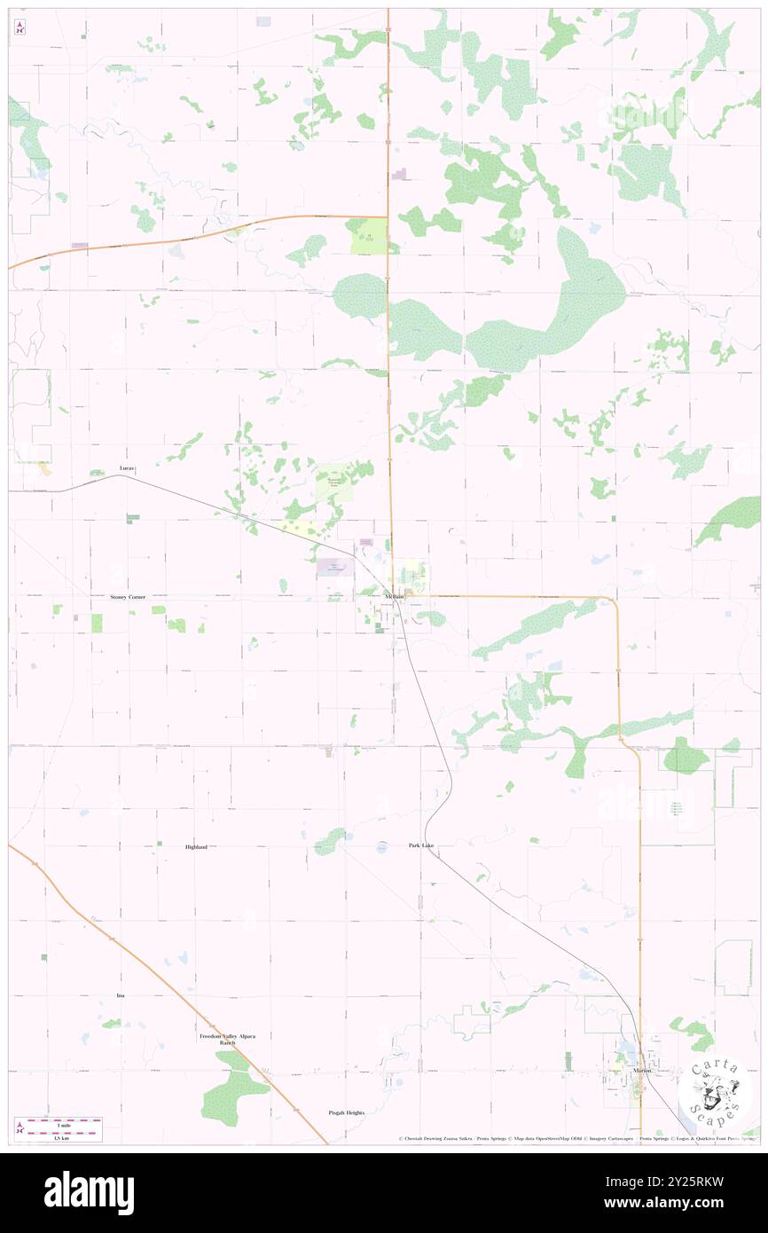 Missaukee county map hi-res stock photography and images - Alamy