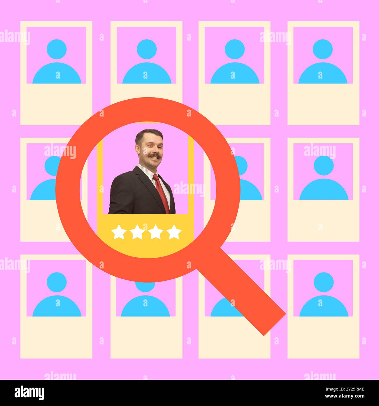 Contemporary art collage. HR visual with bold colors and detailed ...