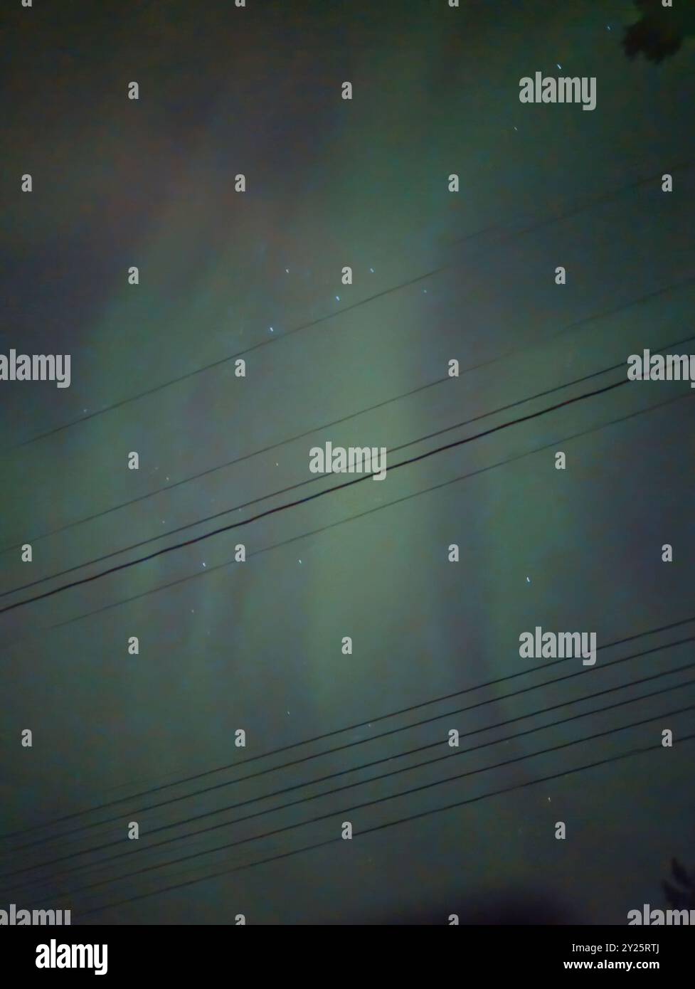 Power lines northern lights hi-res stock photography and images - Alamy
