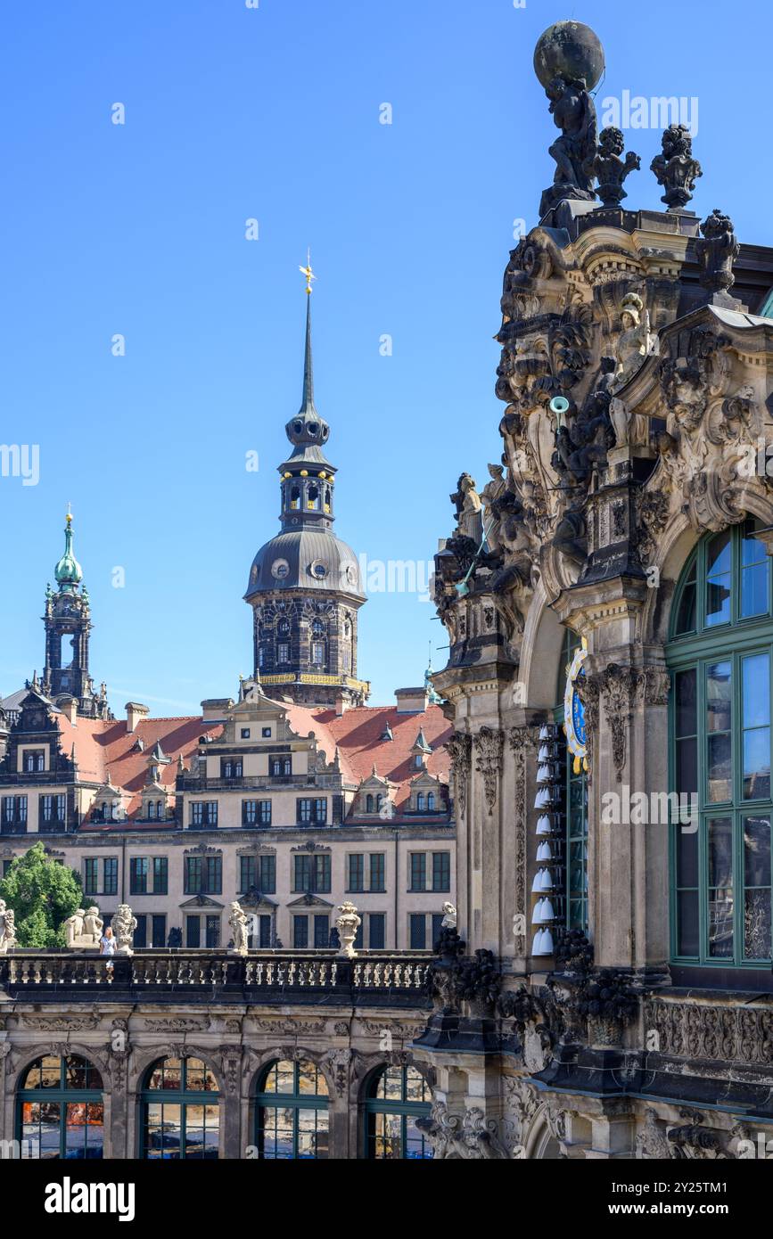 The Zwinger palace complex with gardens, one of the most important ...
