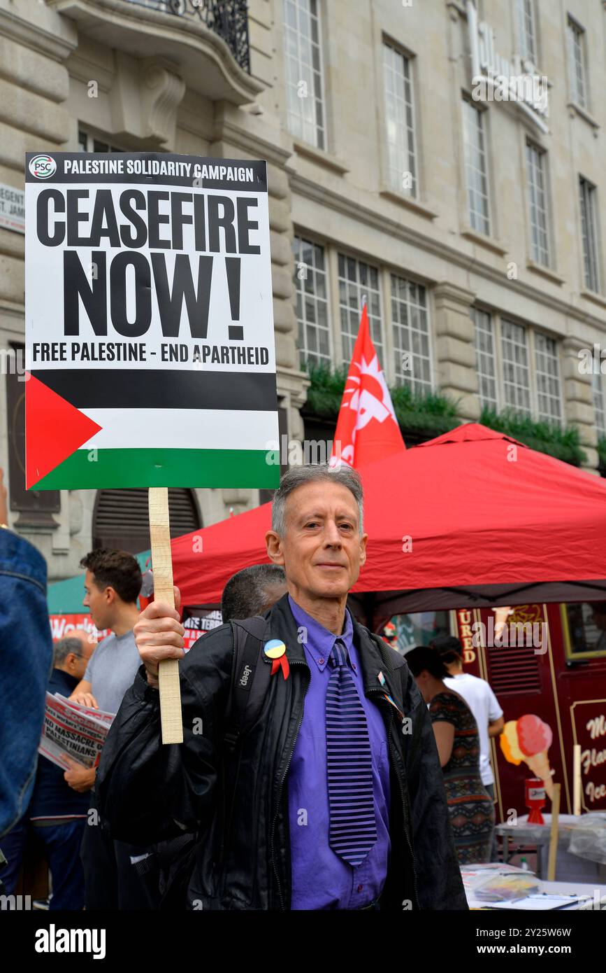 Peter Tatchell at the National March for Palestine in Central London ...