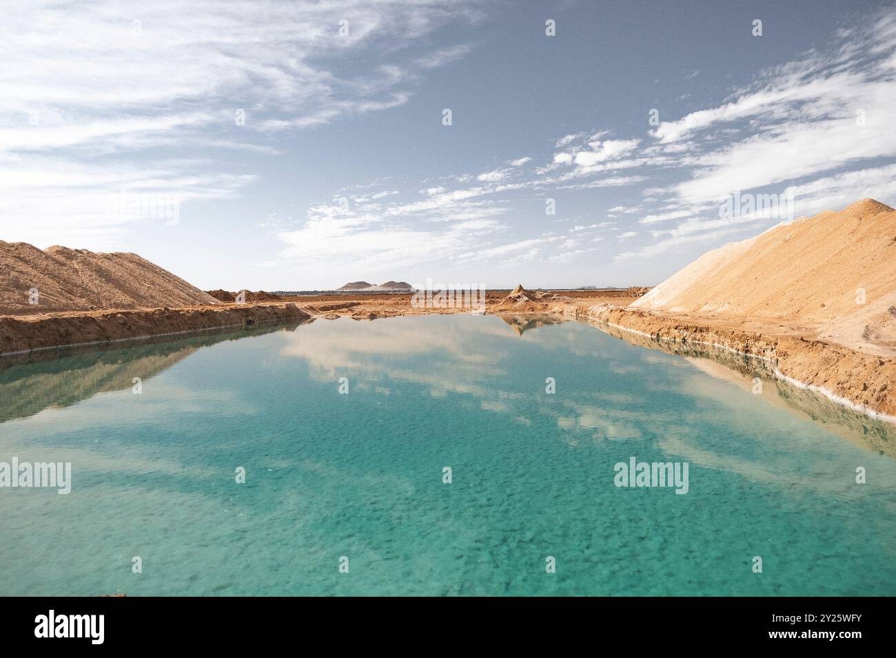 Salt lake of Siwa, Egypt Stock Photo - Alamy