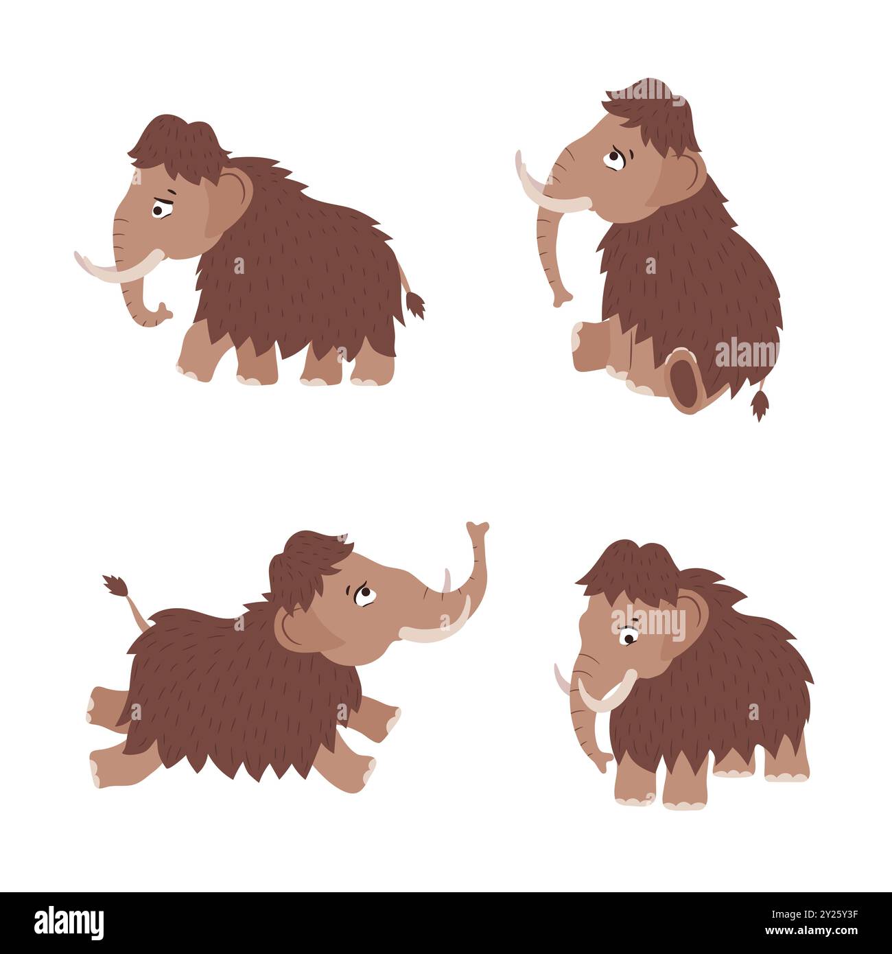 Cute little mammoth vector set Stock Vector Image & Art - Alamy