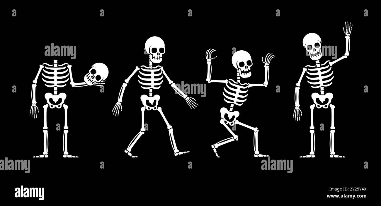 Cartoon skeleton figures hi-res stock photography and images - Alamy