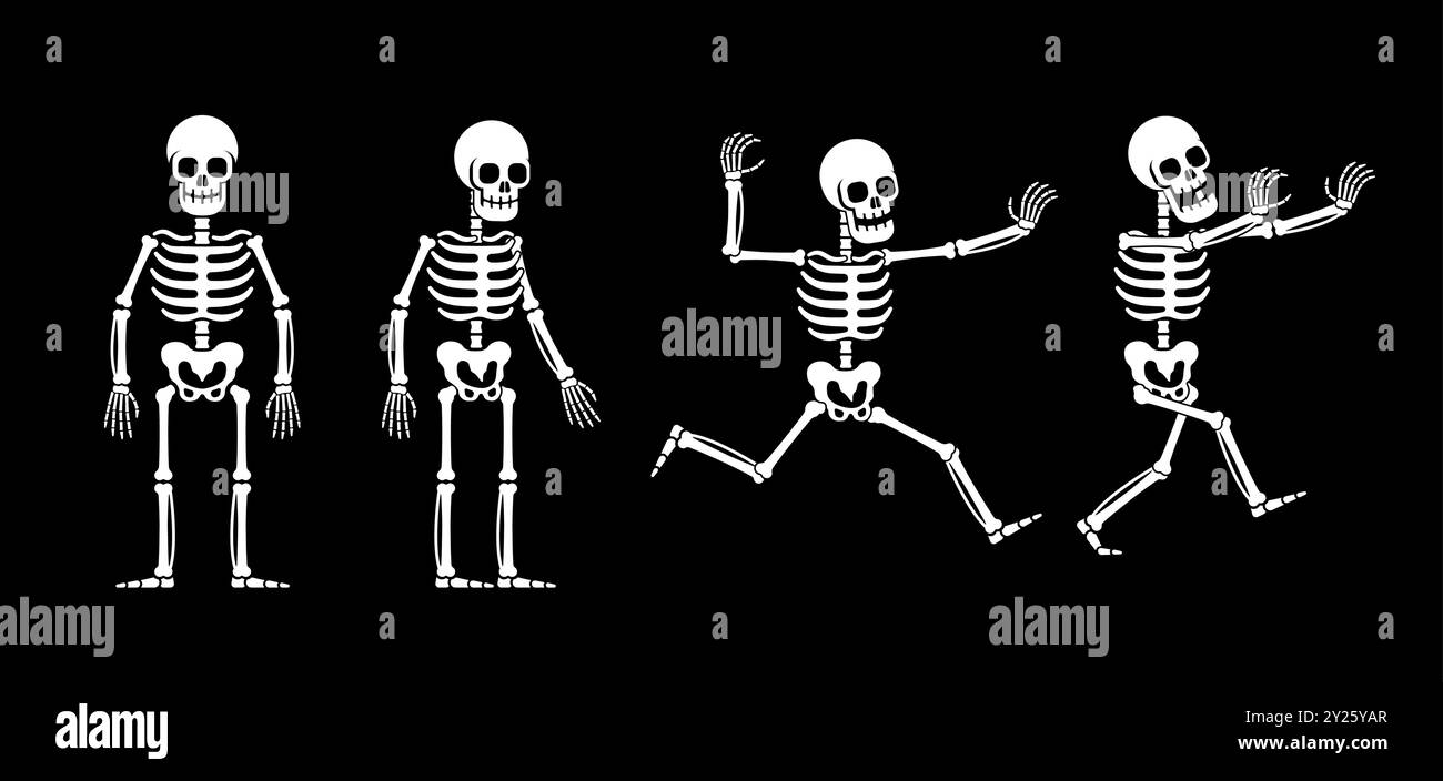 Cartoon skeleton figures hi-res stock photography and images - Alamy