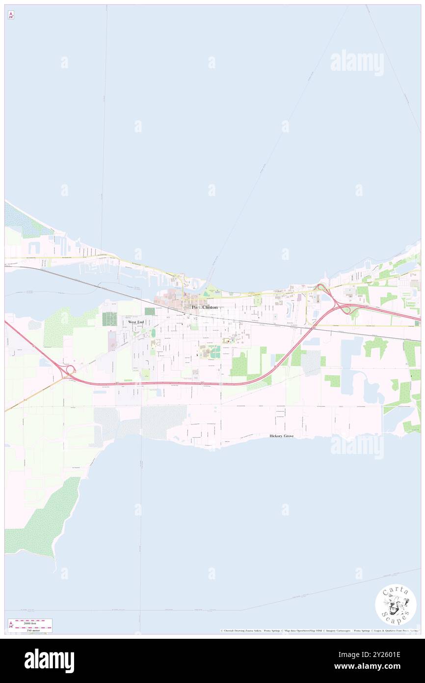 Map of port clinton ohio Cut Out Stock Images & Pictures - Alamy