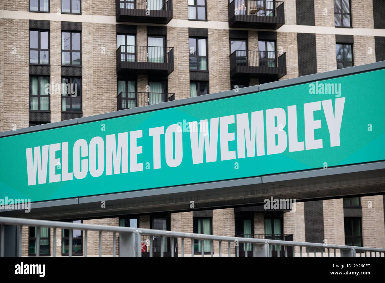 London, United Kingdom, 7th August 2024:- A view of Welcome To Wembley ...
