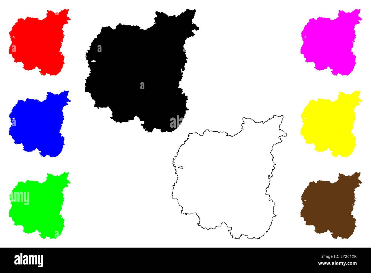 Chernihiv Oblast (Administrative divisions of Ukraine, Oblasts of Ukraine) map vector ...