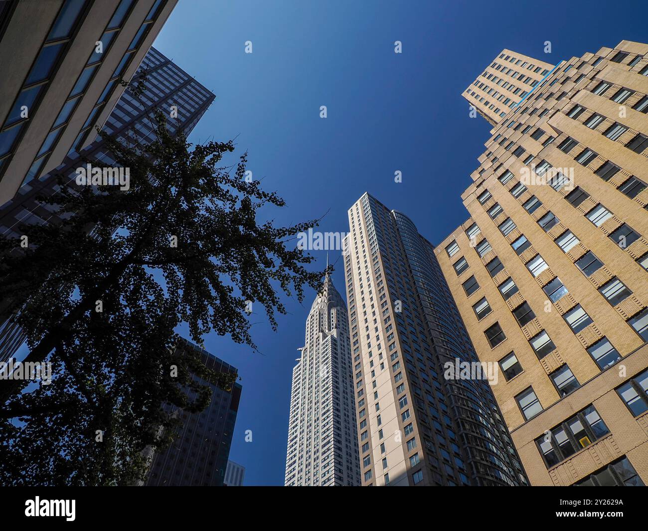 famous new york manhattan skyscrapers building detail Stock Photo - Alamy