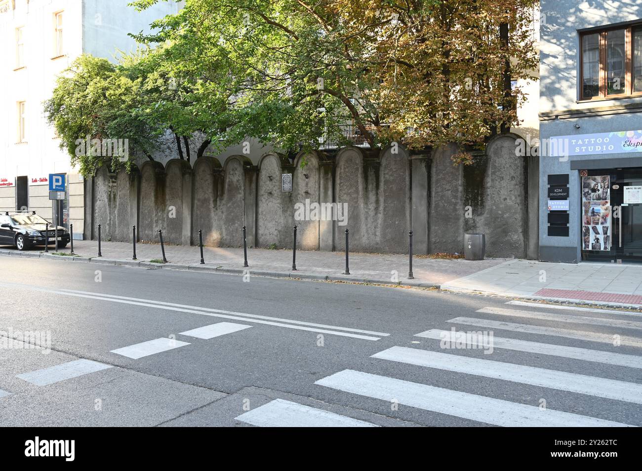 Remains of the Krakow Ghetto wall from World War Two Stock Photo - Alamy