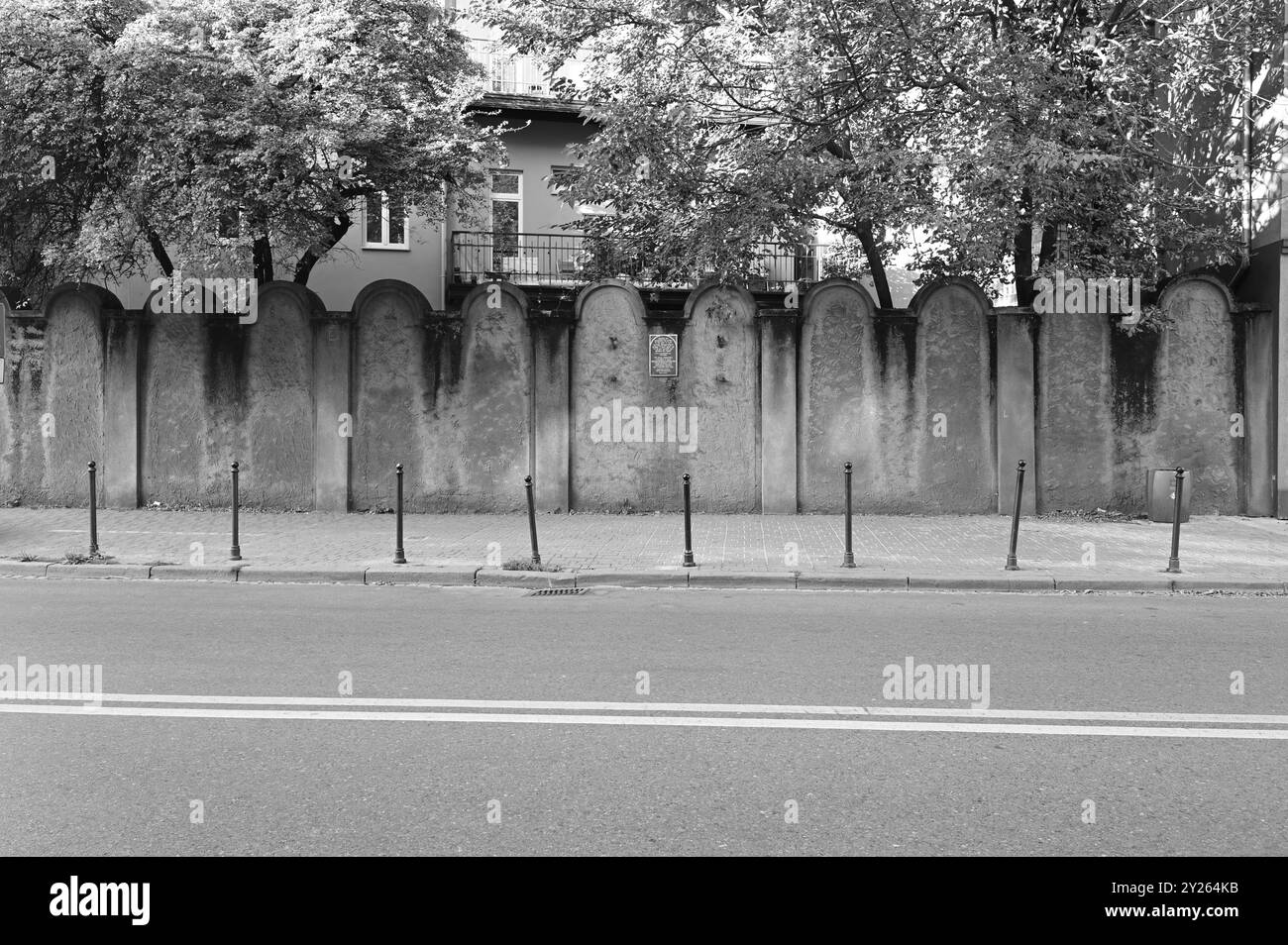 Remains of the Krakow Ghetto wall from World War Two Stock Photo - Alamy