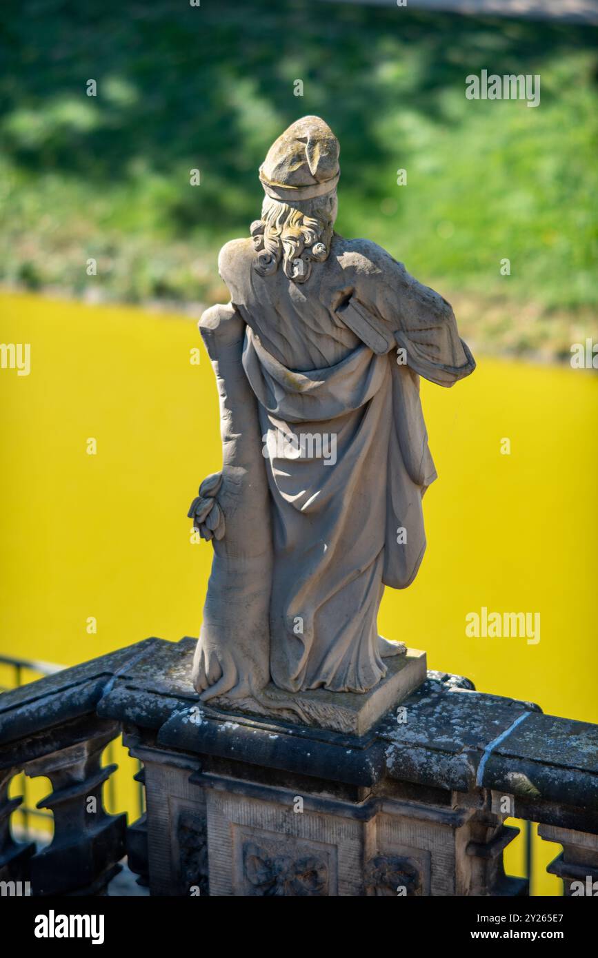 Sculpture in the Zwinger palace complex with gardens, one of the most ...