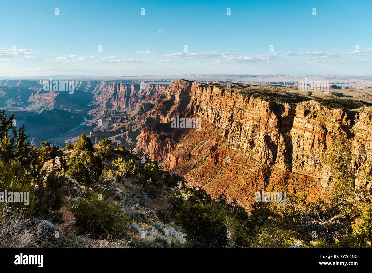 Grand Canyon at sunset from Desert View Watchtower viewpoint, Arizona ...