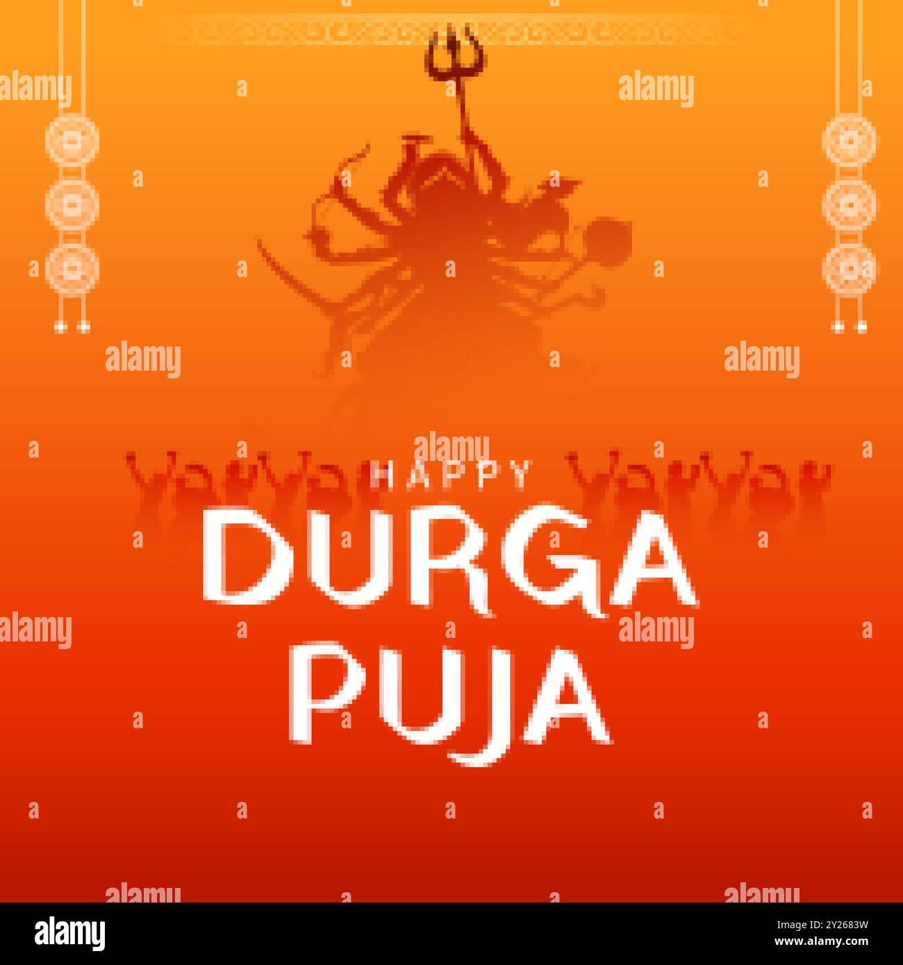 illustration of Goddess Durga in Happy Durga Puja Subh Navratri Indian ...