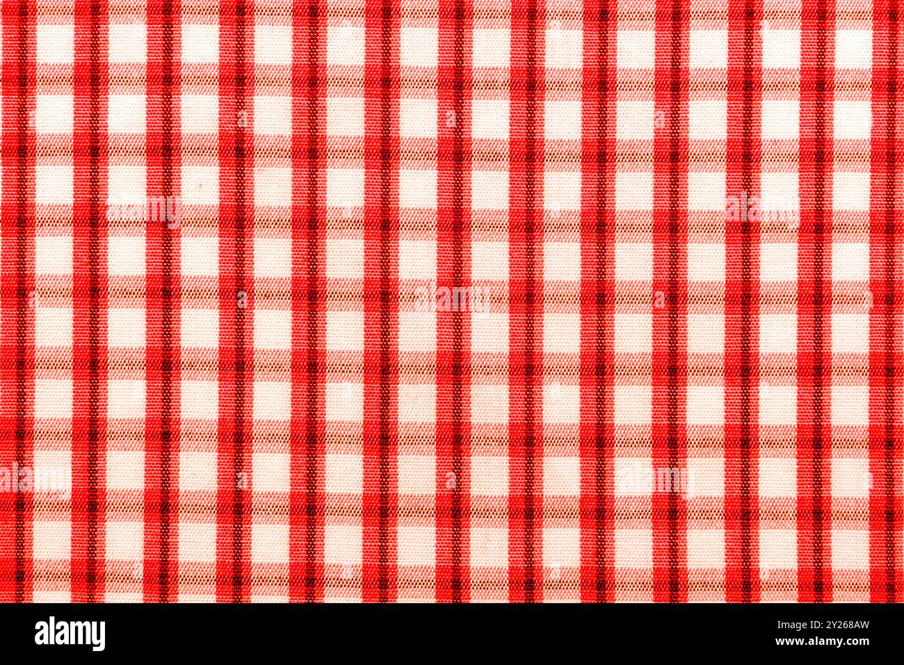 Checkered red fabric. Textile. Checkered fabric background with red and ...