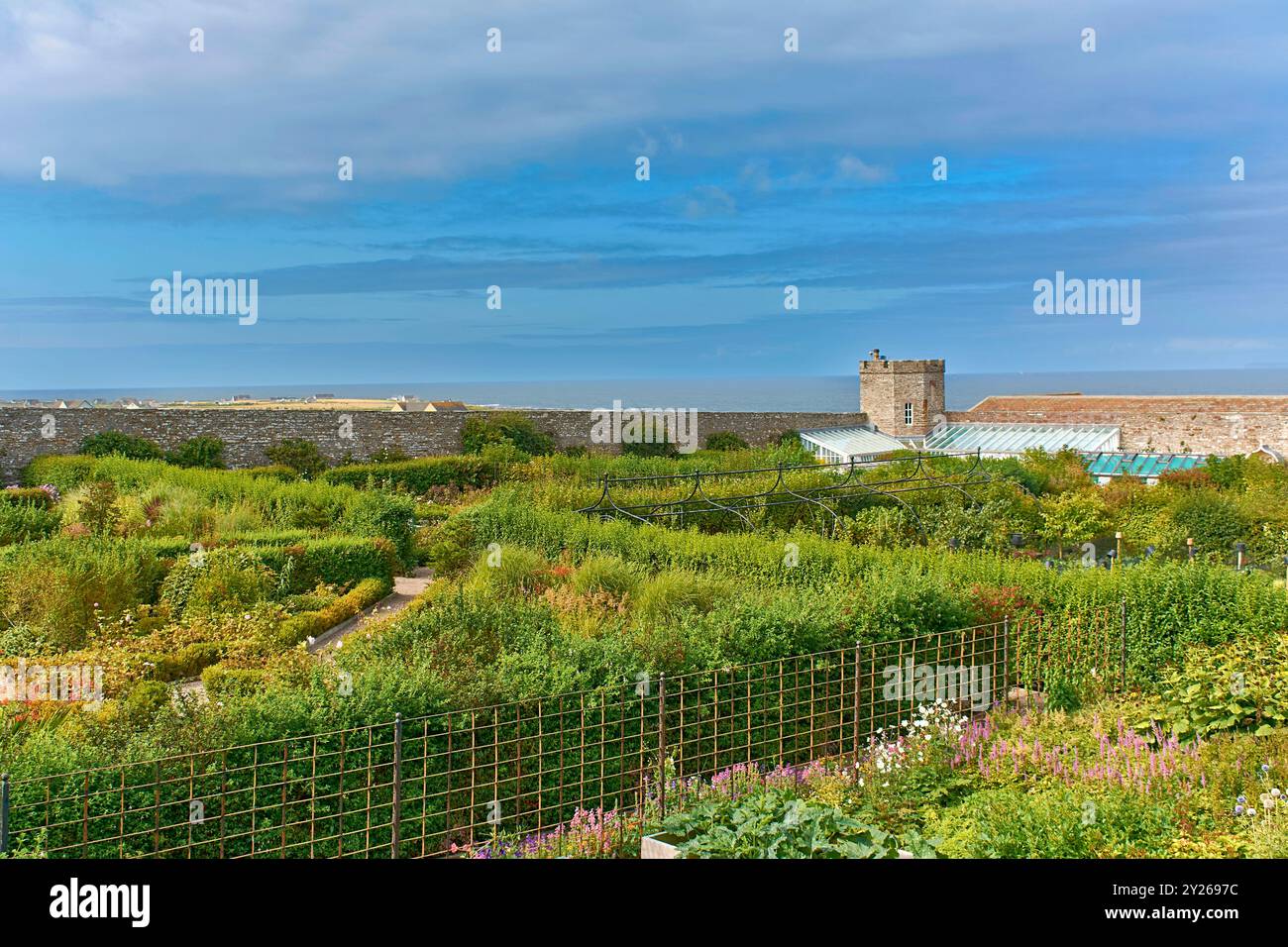 The Castle & Gardens of Mey overlooking the sea the walled garden and ...