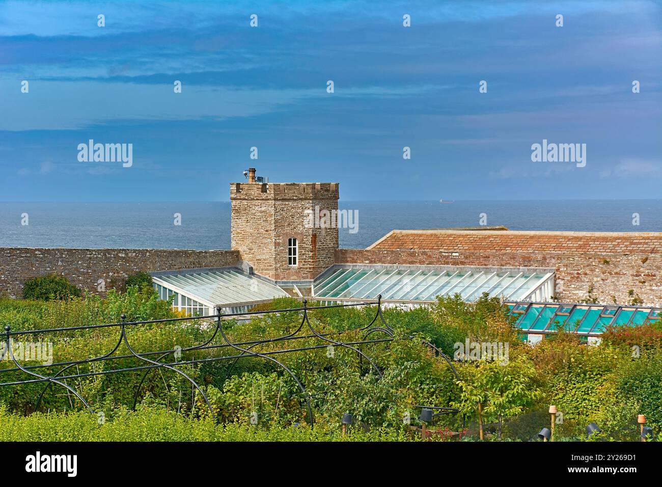 The Castle & Gardens of Mey overlooking the sea the walled garden small ...