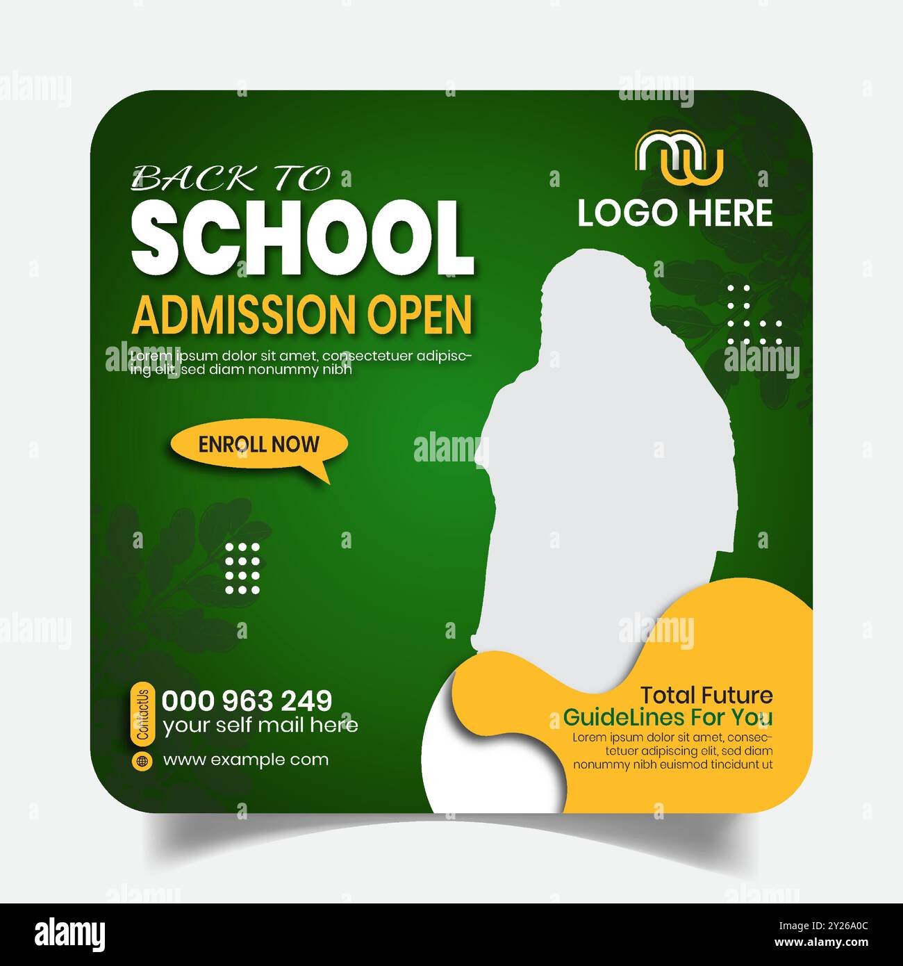 Kids School Open Advertising Social Media Post Design or Admission Web ...