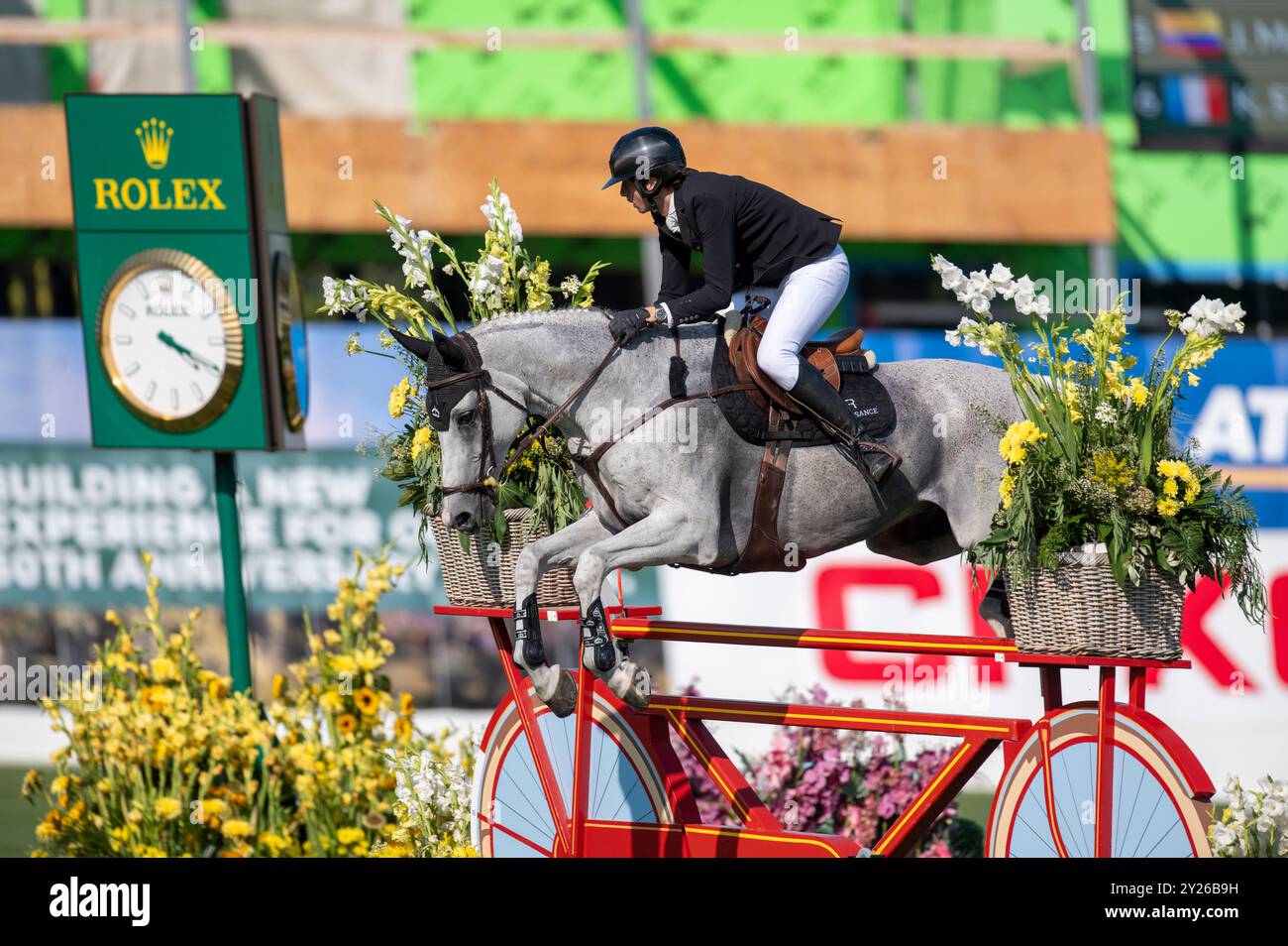 Calgary, Alberta, Canada, 8 September 2024. Martin Fuchs (SUI) riding ...