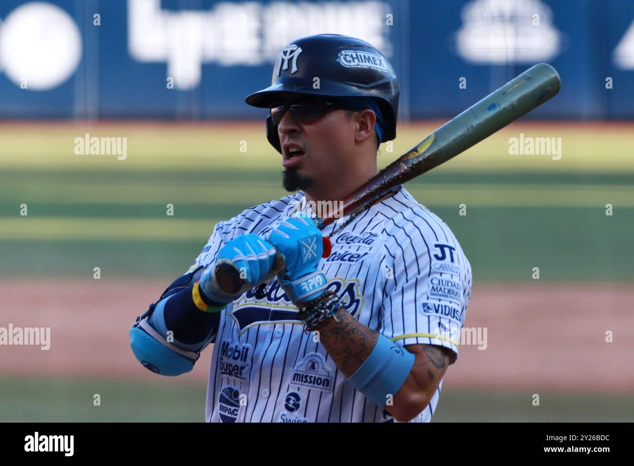 Ramiro Peña #19 of Sultanes de Monterrey at the bat during the ...