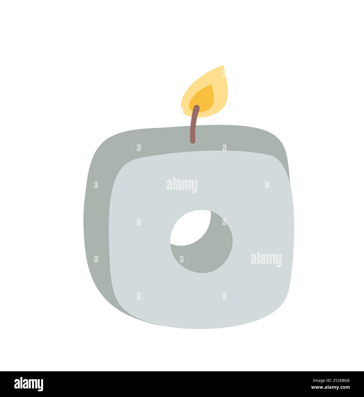 Wax vector decoration aesthetics candle. Hand drawn colored ...