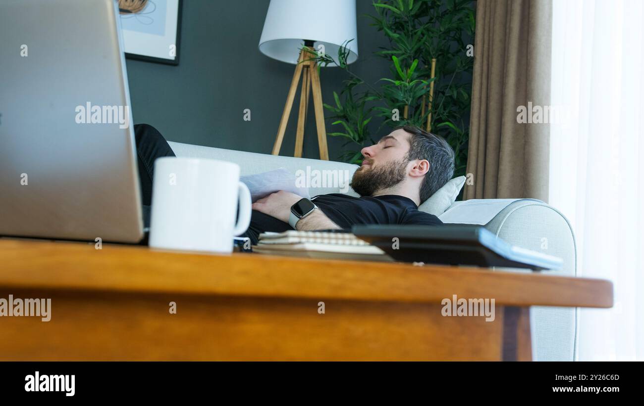Nap couch paperwork hi-res stock photography and images - Alamy