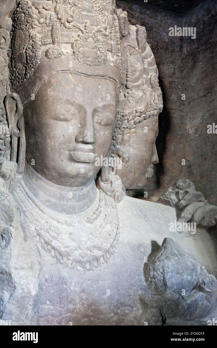A world heriate UNESCO site, the Elephanta Island ancient stone ...