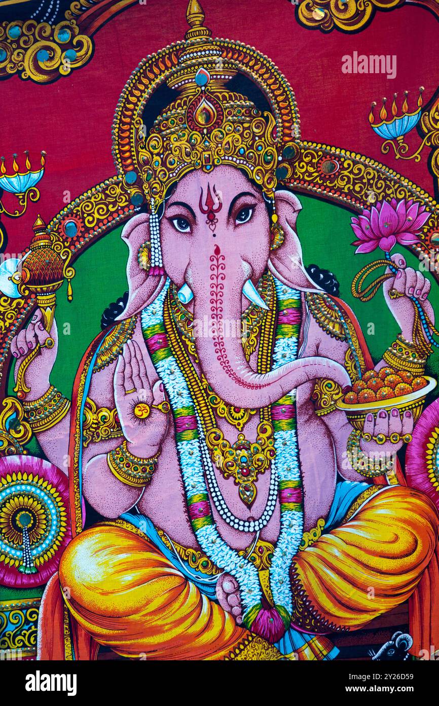 Ganesh the Elephant Head God in Hindu Stock Photo - Alamy