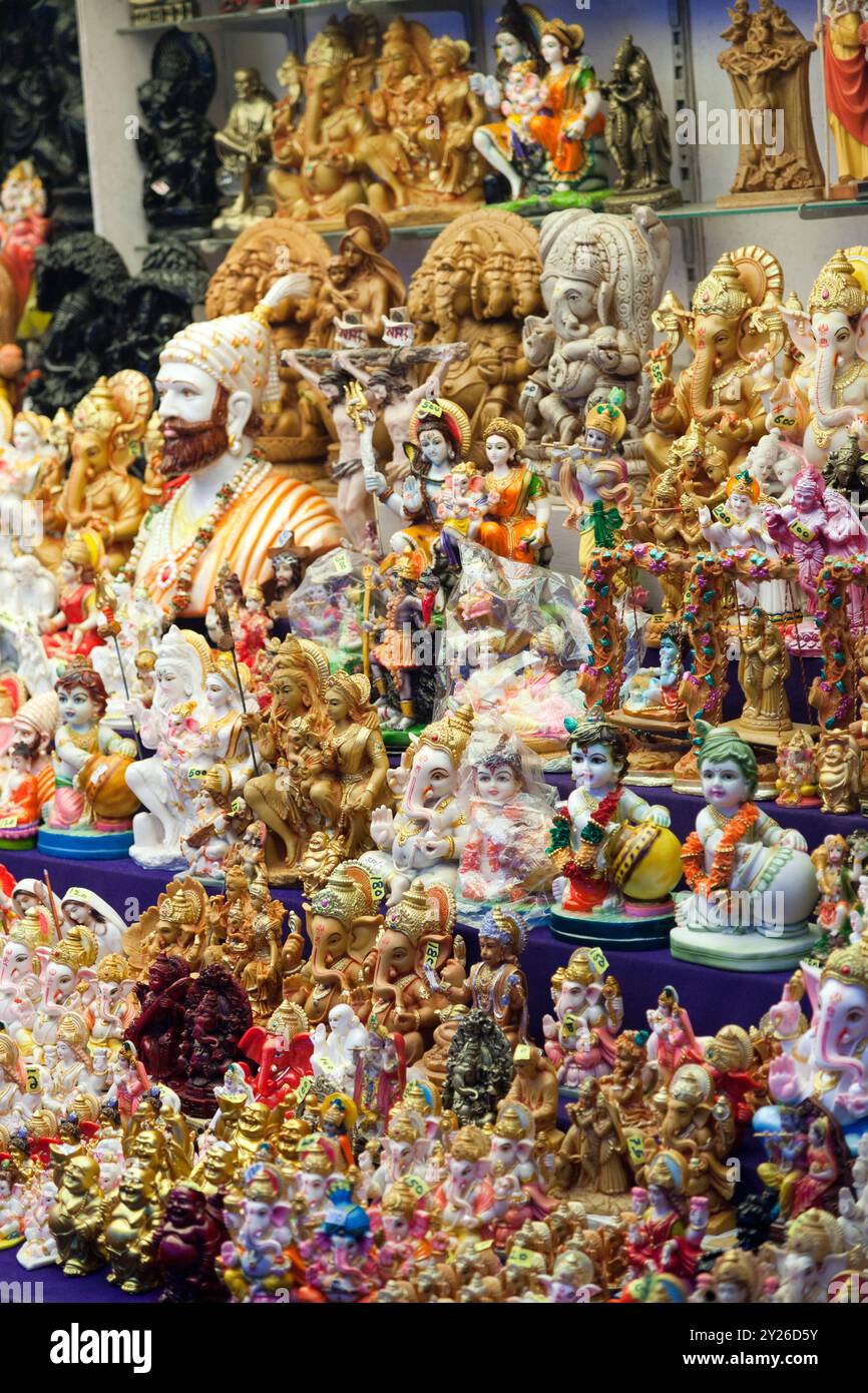 Various tourist statues of Indian Gods at Elephanta Island, India Stock ...
