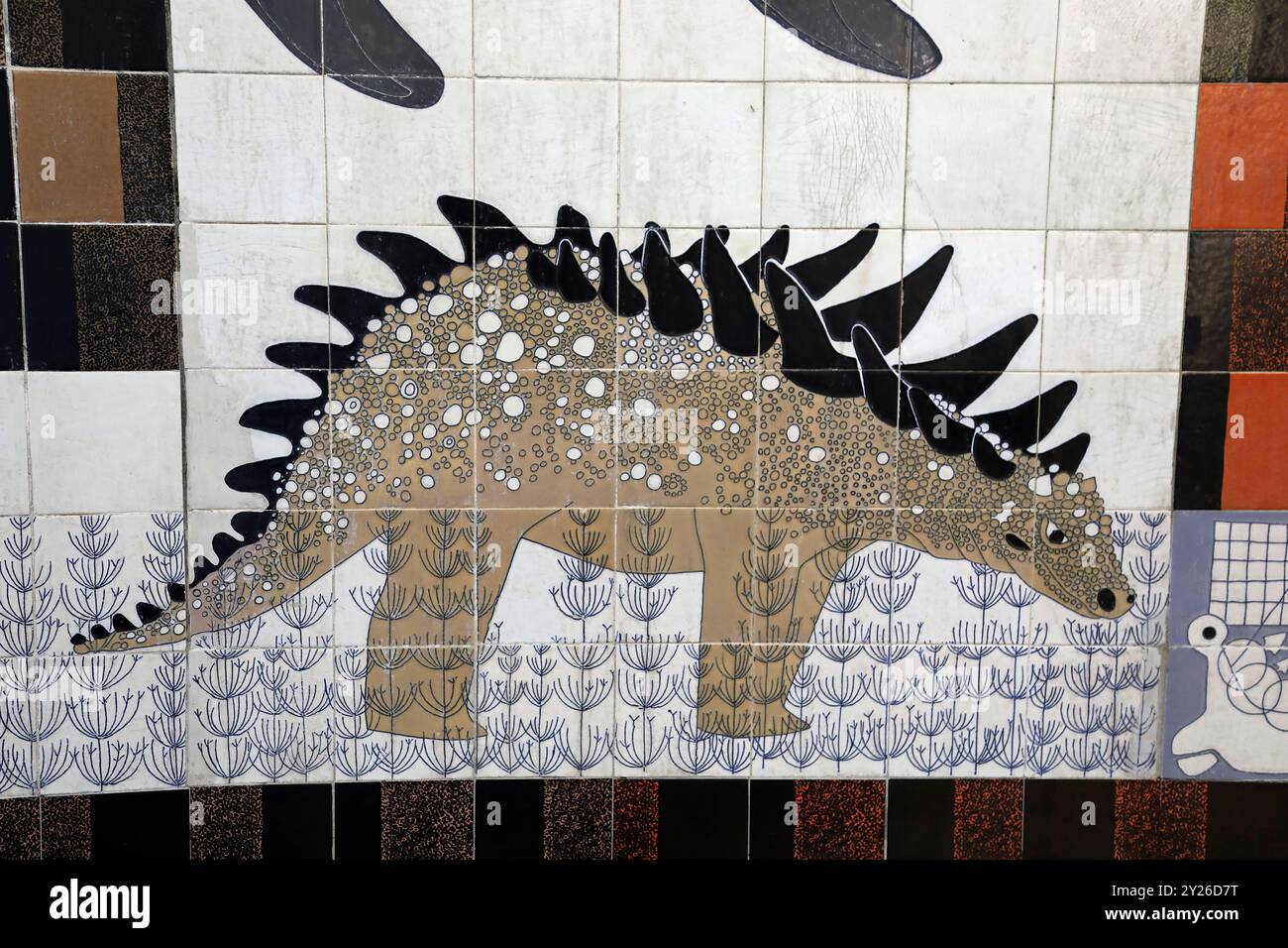 Detail of the 1950s Cullen Mural made by Carters of Poole in its new ...