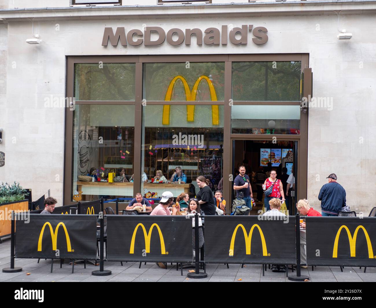 McDonald's fast food restaurant Central London Stock Photo - Alamy