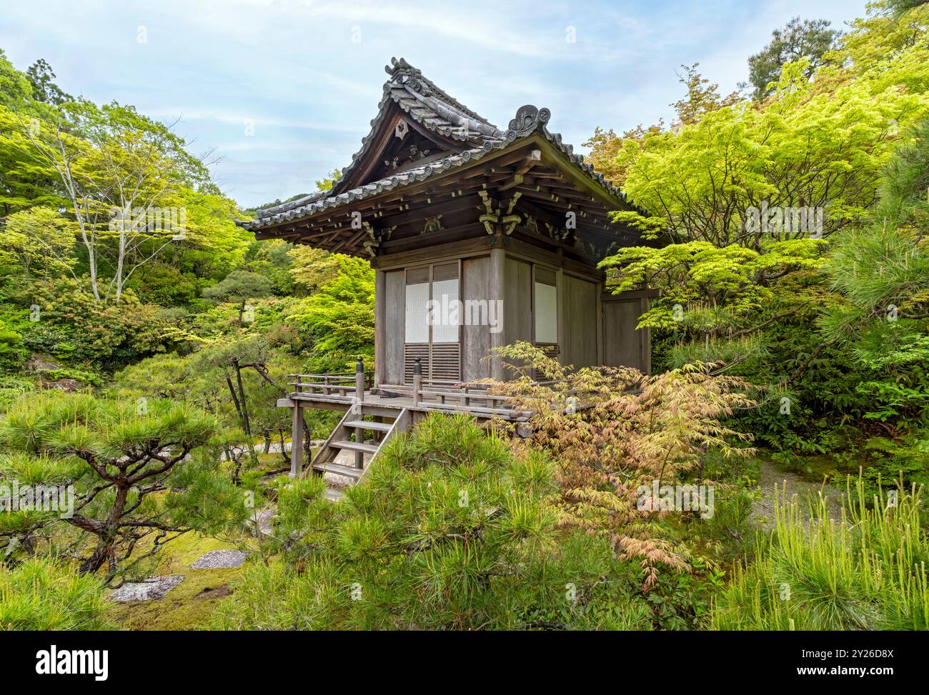 Jibutsudo shrine, Okochi Sanso Garden, Arashiyama, Kyoto, Japan Stock ...