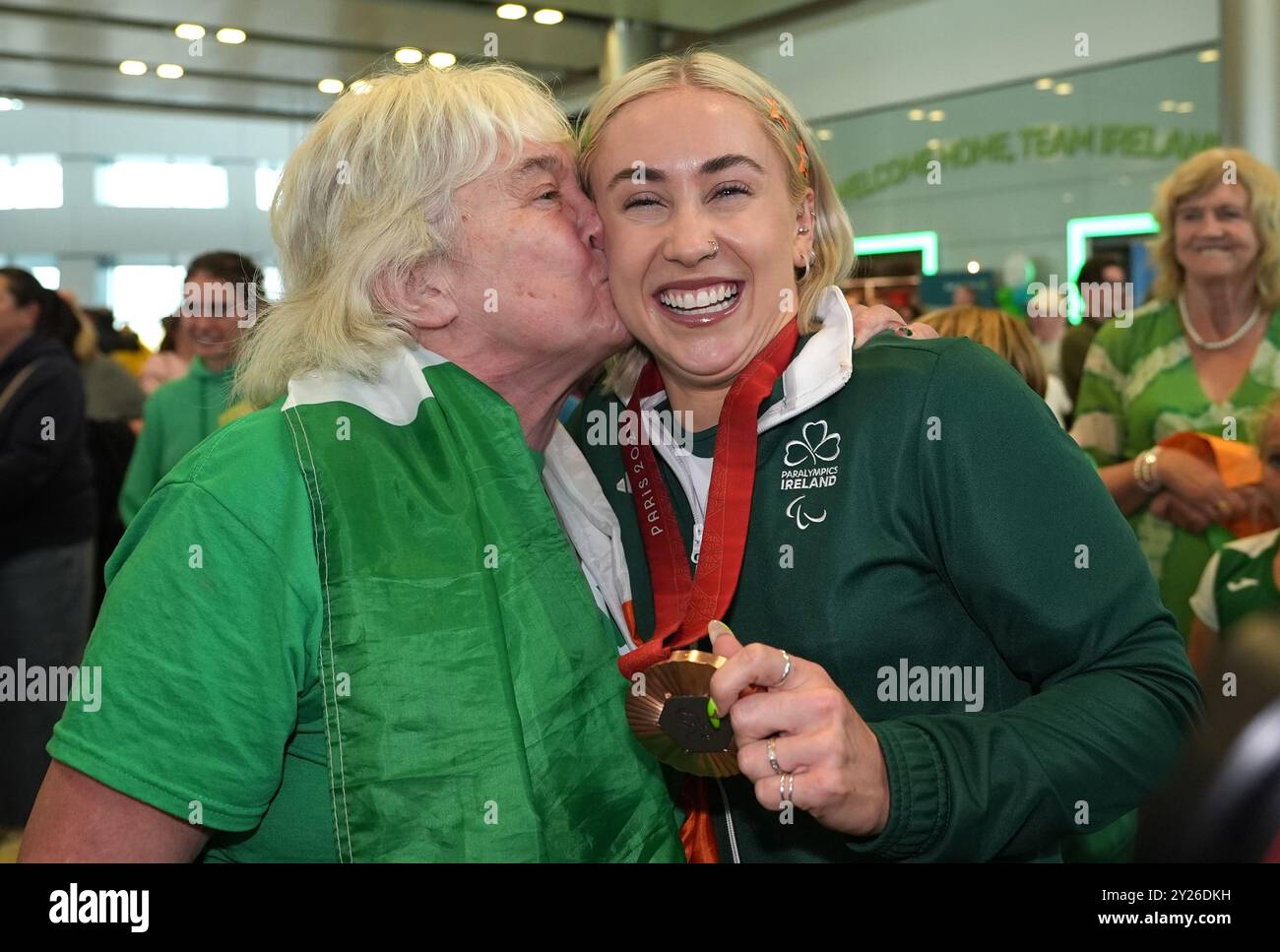 Ireland's Orla Comerford, with Connie Corcoran (left), arriving at ...