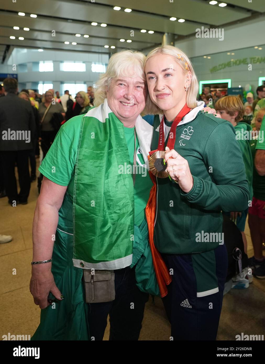 Ireland's Orla Comerford, with Connie Corcoran (left), arriving at ...