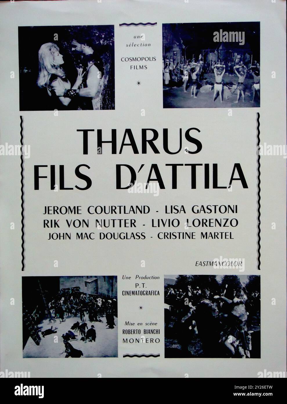 Colossus and the Huns (1962) - Vintage French Movie Poster Stock Photo ...