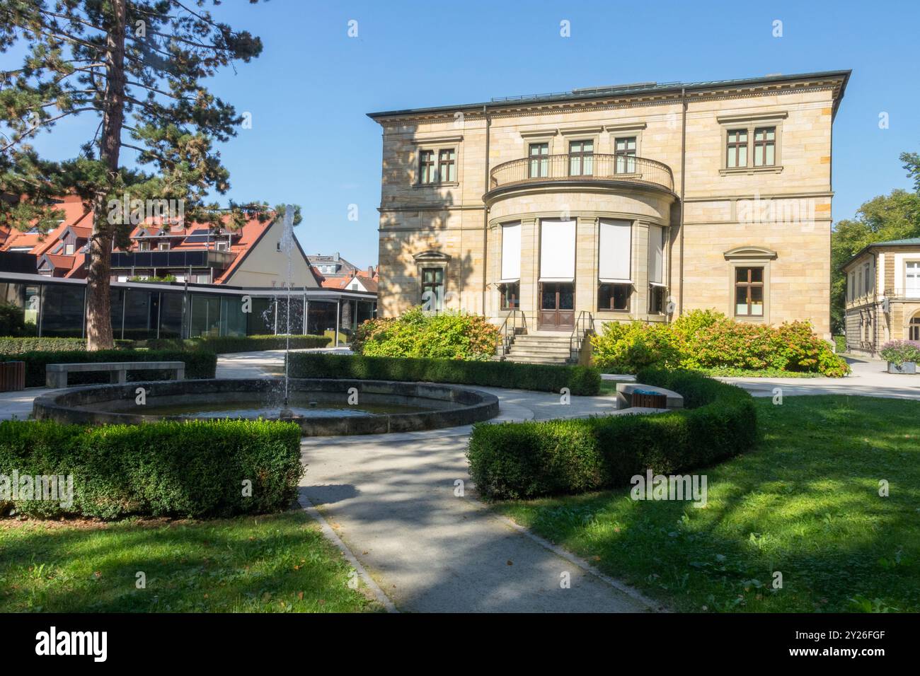 Wagners Villa Wahnfried House Richard Wagner Museum is the low building ...