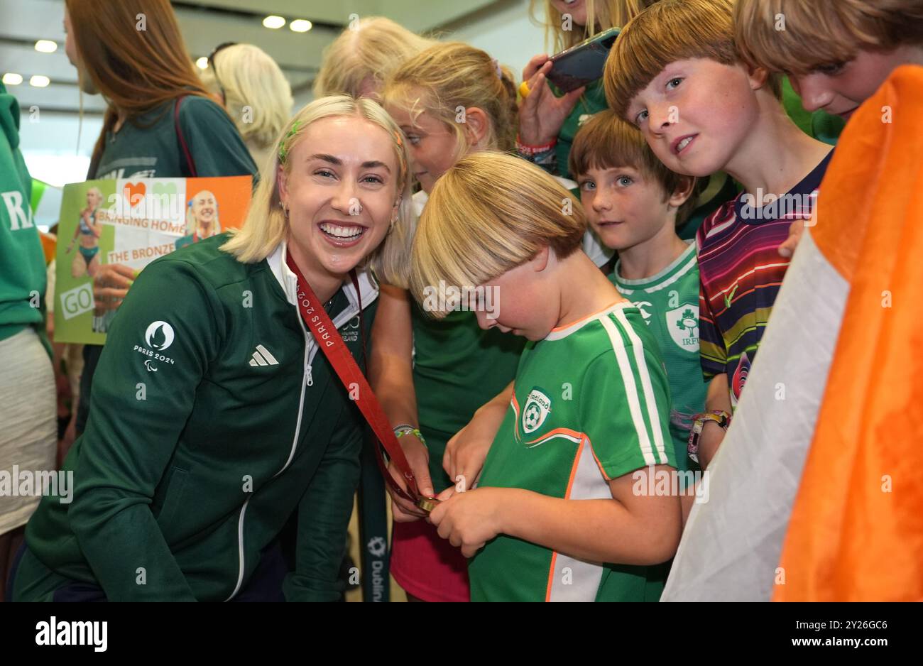 Ireland's Orla Comerford arriving at Terminal 2 Dublin Airport, after ...
