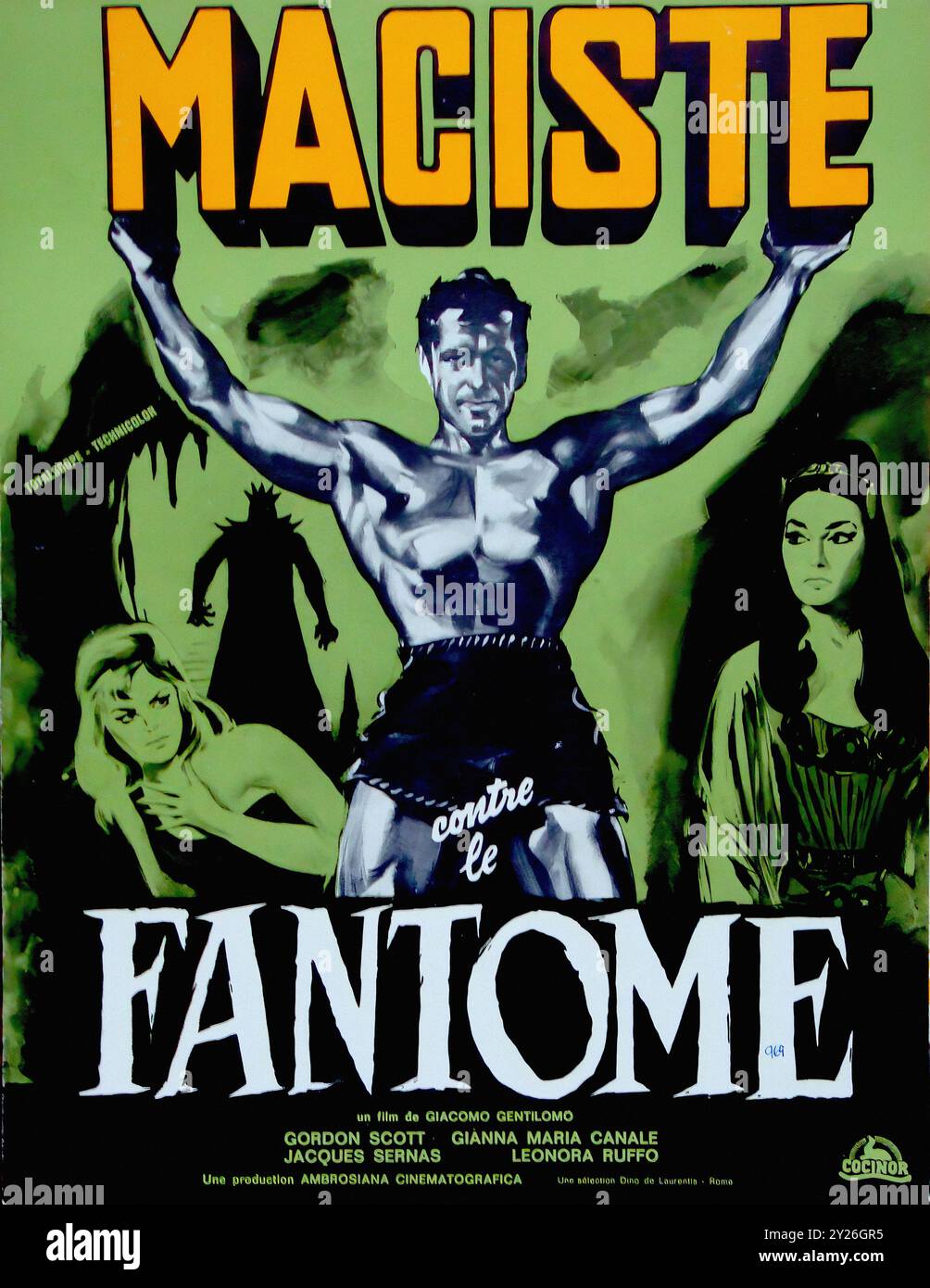 Goliath and the Vampires - Vintage French Movie Poster Stock Photo - Alamy