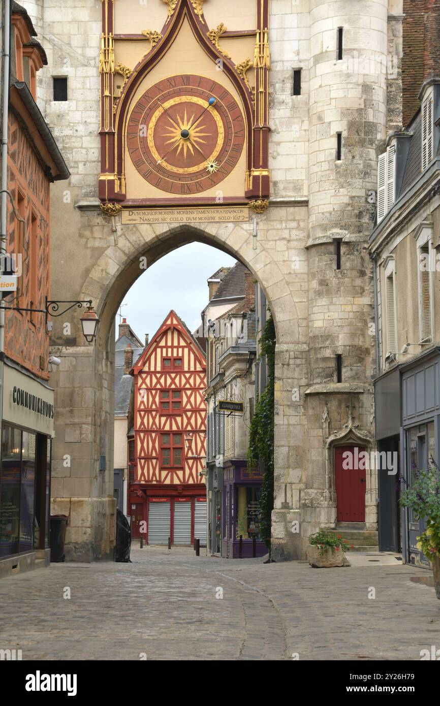 Auxerre is a medieval city on the Yonne River with ancient timber ...