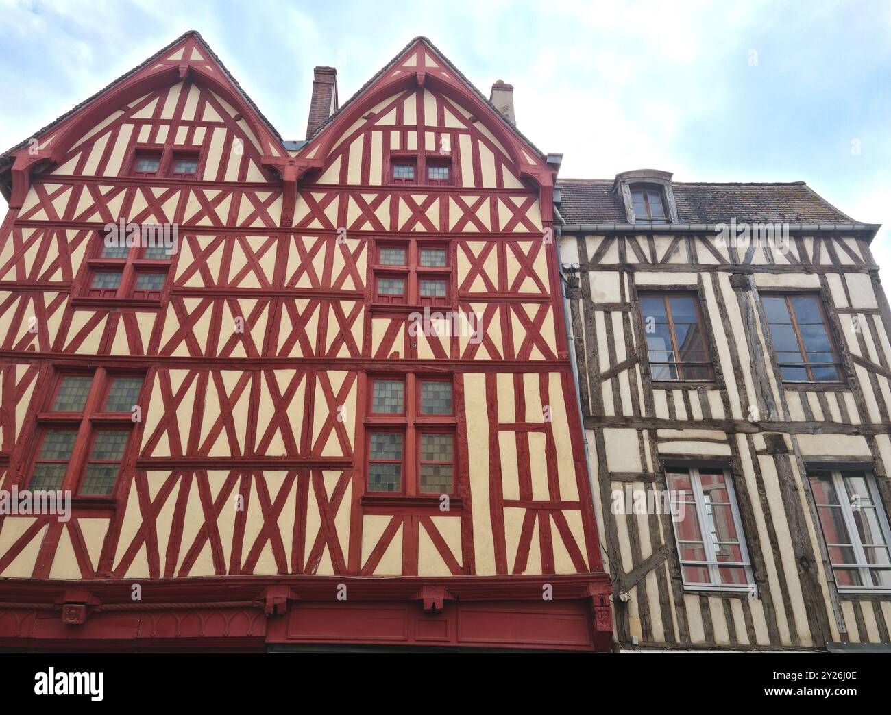 Auxerre is a medieval city on the Yonne River with ancient timber ...