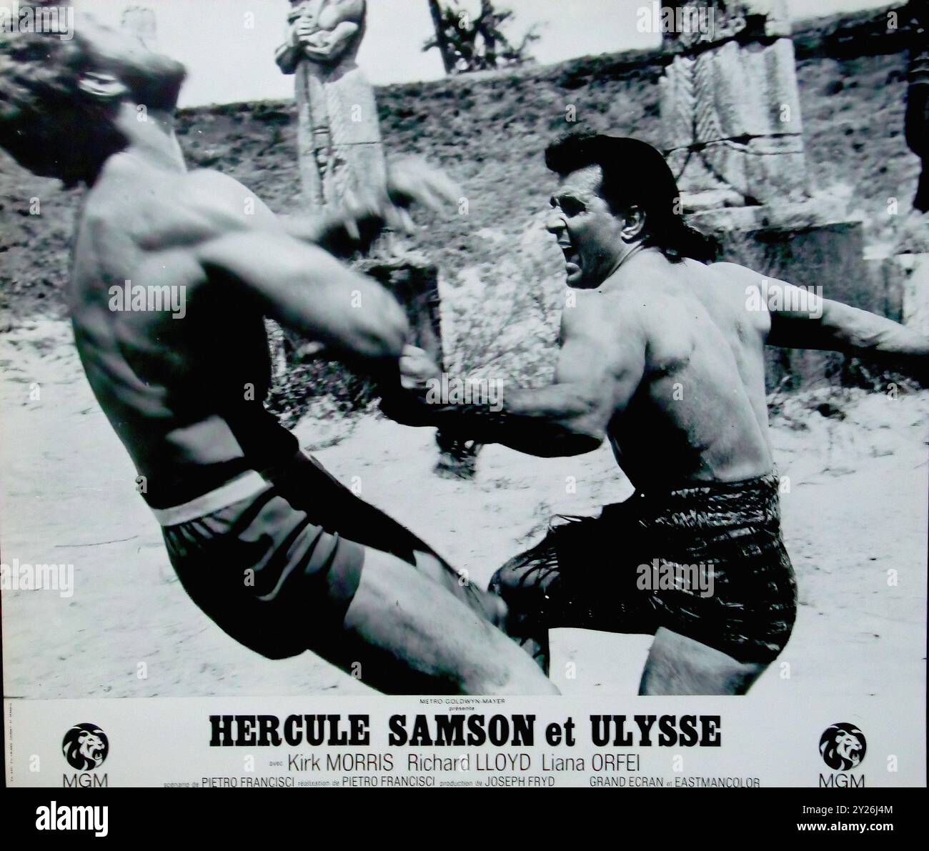 Hercules, Samson and Ulysses 024 - Vintage French Lobby Card Stock Photo - Alamy