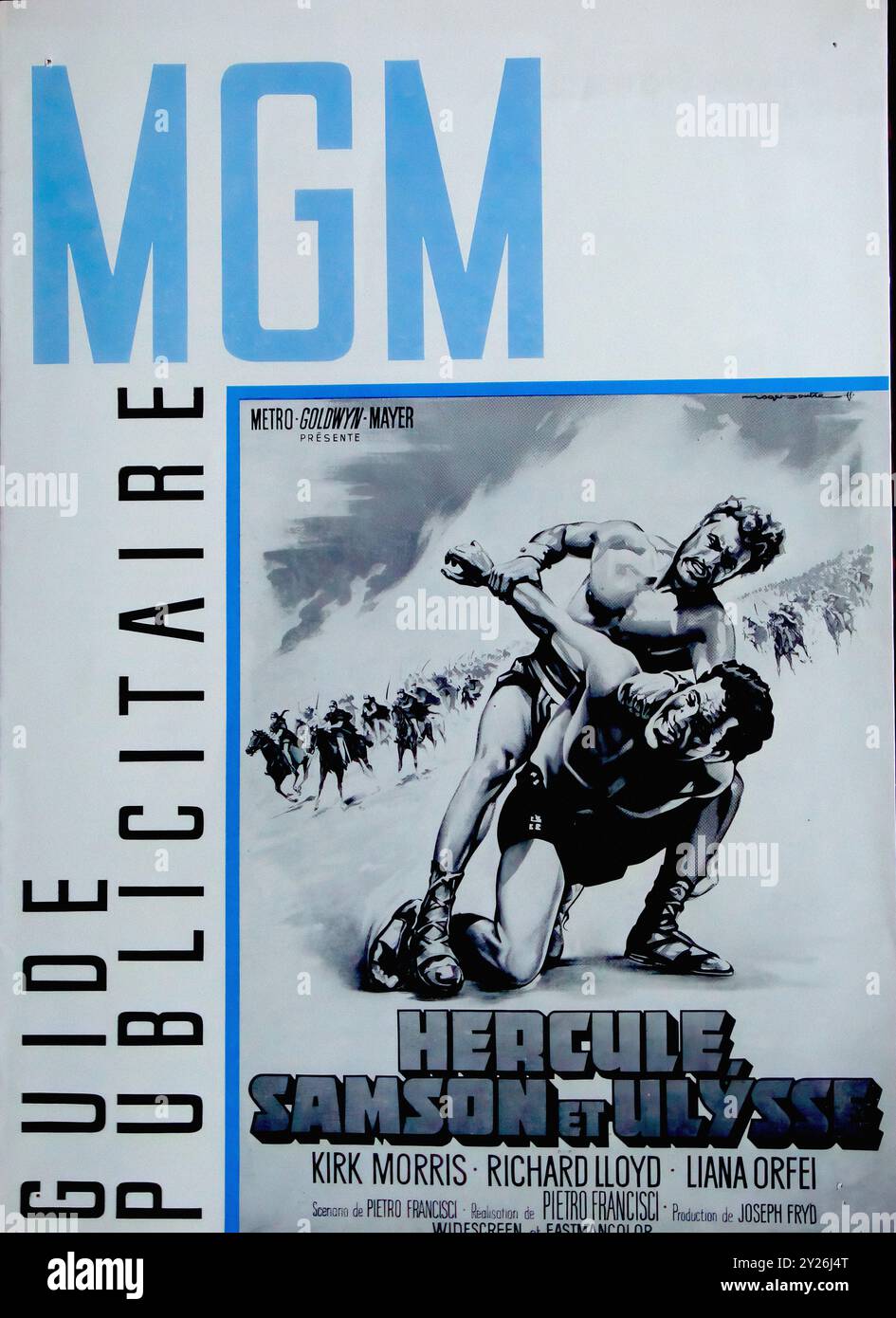 Hercules, Samson and Ulysses - Vintage French Movie Poster Stock Photo - Alamy