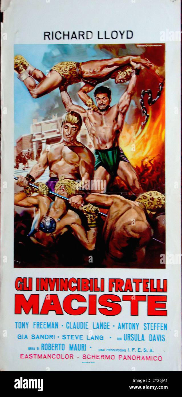 Invincible Brothers Maciste, the - Vintage Italian Lobby Card Stock ...