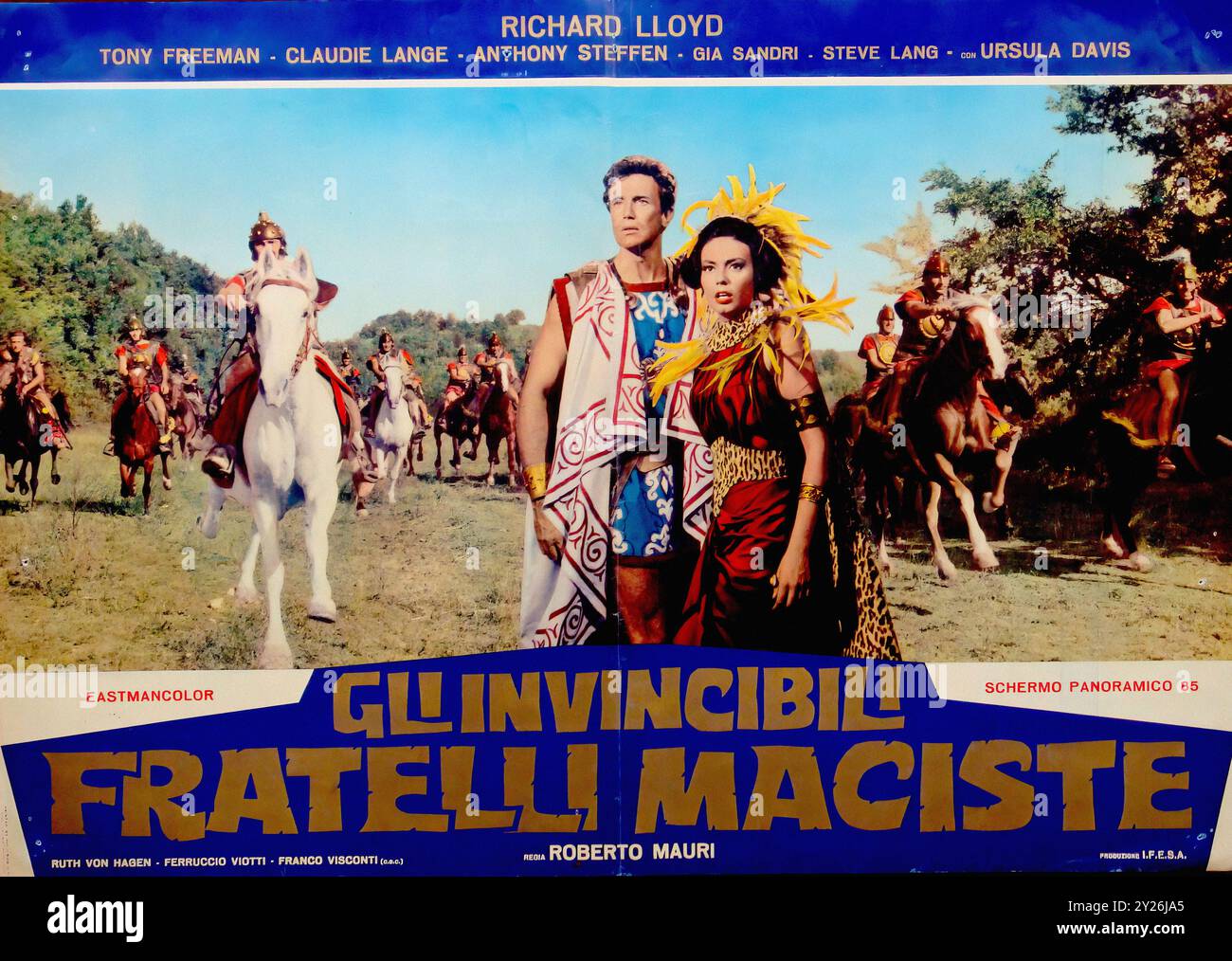 Invincible Brothers Maciste, the 001 - Vintage Italian Lobby Card Stock ...
